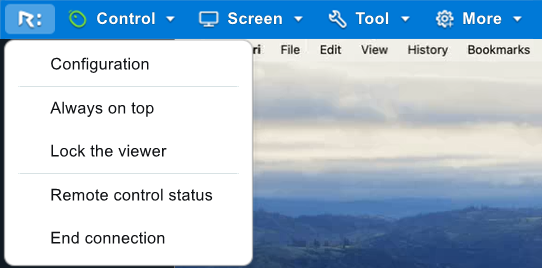 Remote Control Top Menu Bar Features – RemoteView Help Center