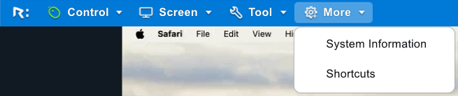 Remote Control Top Menu Bar Features – RemoteView Help Center